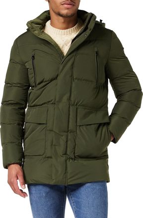 Geox Herren M HILSTONE M1428BT2666 Parka, Forest Night, 58