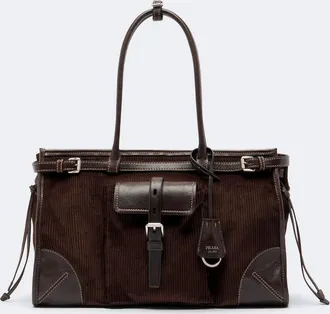 Prada Schultertasche Prada Bonnie Large aus Cord