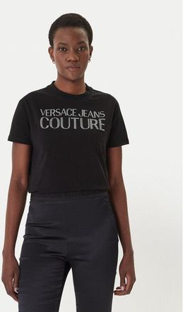 Versace Jeans Couture T-Shirt 80HAHT09 Schwarz Regular Fit