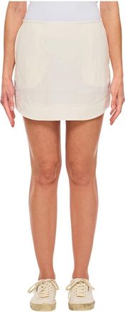 J.W.Anderson Femme, Jupes, Blanc, Taille: 36 FR Curved Hem Mini Skirt