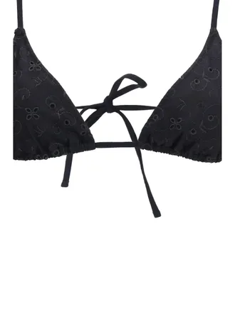 Kristina Ti Womens Triangle Swimsuit Black Polyester Swimwear Sea Clothing