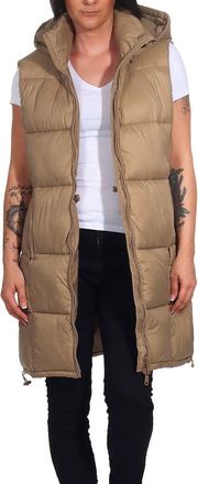 Hailys lange Steppweste Lina Nut Brown Gr&ouml;&szlig;e L