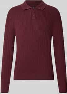 Mc Neal Strickpullover mit Polokragen und kurzer Knopfleiste
