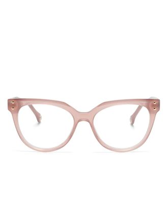 Carolina Herrera lunettes de vue à monture papillon - Rose