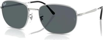 Ray-Ban Kissen Metall Sonnenbrille mit Blauen Gl&auml;sern - - Accessories - unisex - Grau - 60 MM