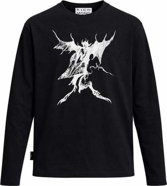 John Richmond Homme, Tops, Noir, Taille: L Questa Long Sleeve