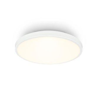 Briloner Plafonnier LED avec panneau d&eacute;coratif, lumi&egrave;re blanche chaude, 10W, 1200lm, salon, chambre, luminaire plafonnier, 24 x 6 cm, blanc