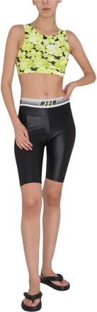Msgm Msgm, Femme, Sport, Jaune, Taille: 42 FR Ensemble brassi&egrave;re de sport et cycliste &agrave; imprim&eacute; floral
