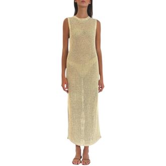 Saint Barth Geh&auml;keltes &auml;rmelloses Maxikleid - - Dresses - Damen - Beige - M