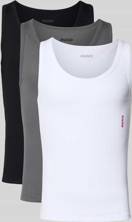 HUGO BOSS Shaped Fit Unterhemd aus reiner Baumwolle im 3er Pack Modell TANK TOP TRIPL