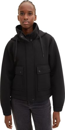 Tom Tailor Damen 1035315 Jacke mit Kapuze, 14482-Deep Black, XL