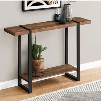 Generic Konsolentisch, Eingangstisch, Akzent-Eingangskonsolenm&ouml;bel for Foyer, Flur, Haust&uuml;r, Wohnzimmer, 2-stufiger schmaler Bauernhaus-Sofatisch hinter der C