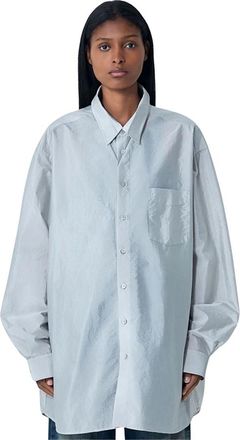 Maison Margiela Femme, Blouses et Chemises, Gris, Taille: 36 FR Technical Button-Down Shirt