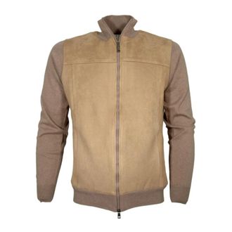 Cashmere Company Full Zip Jacke - - Jackets - Herren - Beige - XL