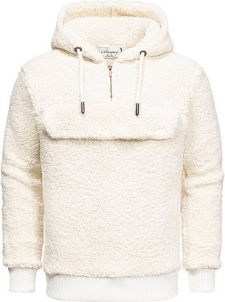Amaci & Sons Kapuzenpullover RUXTON Windbreaker mit Teddyfell Herren Teddy Sweatjacke Plüsch Hoodie Pullover Windbreaker