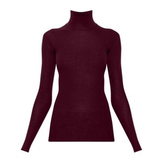 Jil Sander Wollpullover mit Rollkragen und figurbetonter Passform - - Knitwear - Damen - Rot - M