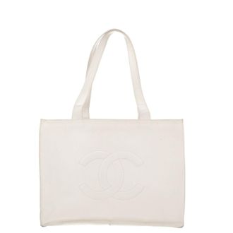 Chanel Vintage Leather CC Tote Bag