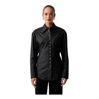 Pinko Hemd mit Kordelzug in schmaler Passform - - Blouses & Shirts - Damen - Schwarzk - S