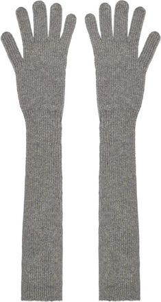 Fabiana Filippi Gerippte Handschuhe - Grau