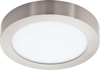 Eglo 33207 LED Aufbauleuchte Crosslink FUEVA-C nickel-matt H:4cm Ø:30cm dimmbar 2700-6500K mit Connect Funktion