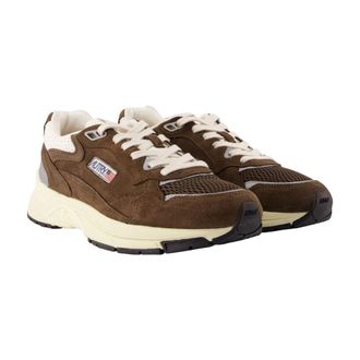 Autry Mens Hyperway Low Sneaker Brown Calfskin