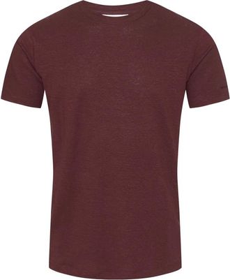 Orlebar Brown Homme, Tops, Rouge, Taille: XL T-shirt en lin, Coupe ajustée, Fabriqué au Portugal