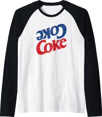 Coca Cola Ware Coke Americana Upside Down Text Stack Raglan