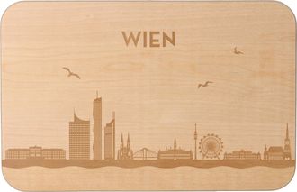 Goodtimes Wien Skyline Frühstücksbrett 23cm x 15cm x 1cm