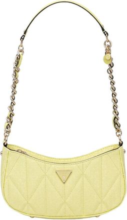 Guess Femme, Sacs, Jaune, Taille: ONE Size Aldina Sac Bandouli&egrave;re Matelass&eacute;
