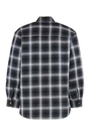 Our Legacy Mens Check Cotton Shirt Black