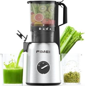 Fimei Extracteur de Jus, Extracteur de Jus de Fruits et L&eacute;gumes Entiers avec Grande Ouverture de 135mm Slow Juicer, Rendement &Eacute;lev&eacute;, Facile &agrave; Nettoyer, Sans