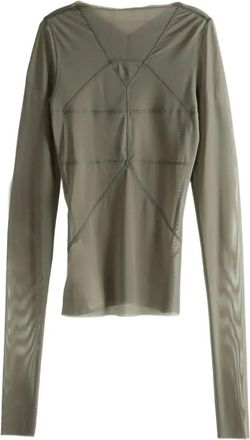 Rick Owens Femme, Tops, Gris, Taille: 38 FR T-Shirt Temple Top Pearl