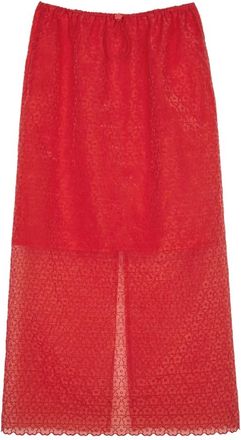 Cecilie Bahnsen Femme, Jupes, Rouge, Taille: 36 FR Maxi Skirts