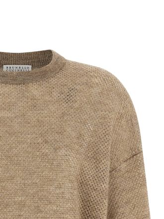 Brunello Cucinelli Womens Beige Wool Cardigan Clothing