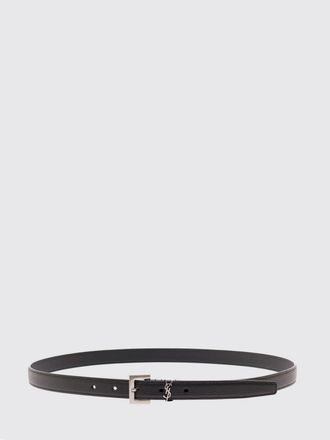 Saint Laurent Ceinture en cuir de veau lisse avec boucle Monogram YSL