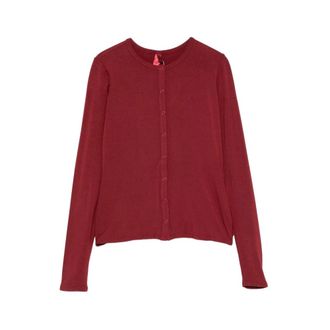 SKIMS Rundhals-Strickjacke mit Kn&ouml;pfen - - Knitwear - Damen - Rot - S