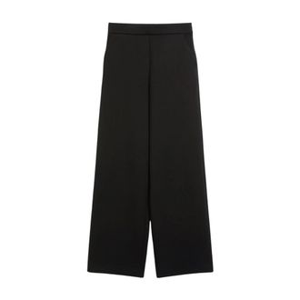 Max Mara Gerade geschnittene Hose aus Viskose-Jersey - - Trousers - Damen - Schwarzk - XS