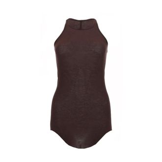 Rick Owens Temple Basic Rib Tank - - Tops - Damen - Braun - M