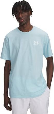 Under Armour Sportstyle Left Chest Short-Sleeve T-Shirt UA LC SS, (494) Stream / / Blanc, Taille L Homme