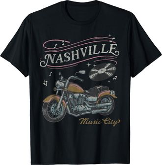 Trendy Apparel Nashville Music City Tennessee Motorcycle T-Shirt