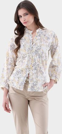 van Laack Stehkragenbluse mit Biesen an der Vorderseite