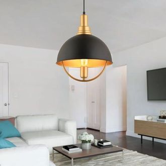 Opviq Elegant Black Chandelier, Adjustable Height 38-138 cm, Metal Body &Oslash;30 cm, E27 Socket Max 40W, Stylish Lighting for Modern Spaces, IP20 Rated