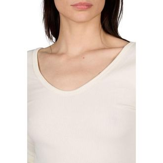 Topshop Top Wendy c&ocirc;tel&eacute; en coton m&eacute;lang&eacute;