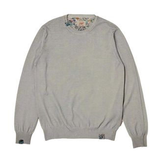 Bob Homme, Pulls, Gris, Taille: M Jersey en Coton Teint à Froid Printemps Slim