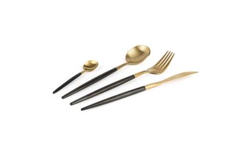 Excelsa Japan Gold Besteck-Set, 24-teilig, Edelstahl 18/10