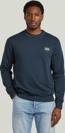 G-Star Logo Sweatshirt - Dunkelblau - Herren