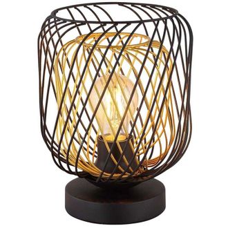 Globo Lighting Globo Lighting - Tischleuchte Tischlampe Beistelllampe Nachttischlampe Metall-Geflecht schwarz