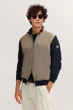 Bugatti Herren Sweatjacke mit Rei&szlig;verschluss und Stehkragen