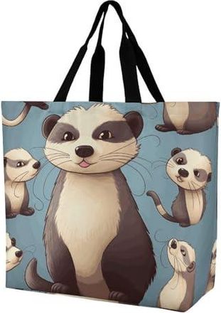 Generic Furet Poilu Sac Cabas D&eacute;contract&eacute; Sacs L&eacute;ger Sac A Main Femme Pour Voyage Plage Quotidienne