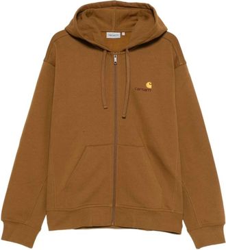 Carhartt Work in Progress Homme, Sweatshirts et sweats &agrave; capuche, Brun, Taille: M Hooded American Script Jacket